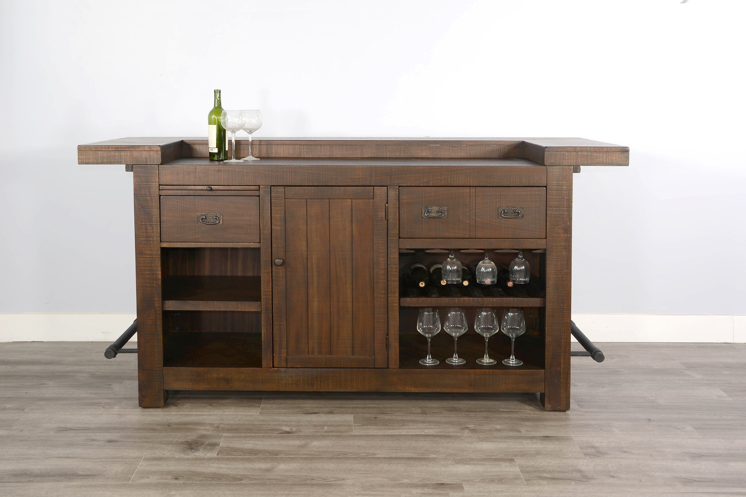 August Grove® Gridley Bar with Wine Storage & Reviews | Wayfair