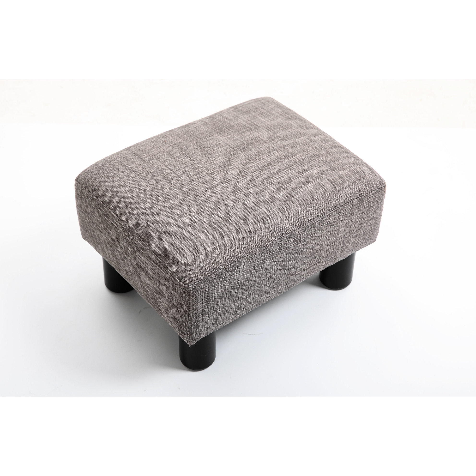 Winston Porter Foot Rest In Gray, Linen Fabric And Plastic Legs For ...
