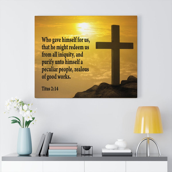 Blue Elephant Peculiar People Titus 2:14Christian - Wrapped Canvas ...