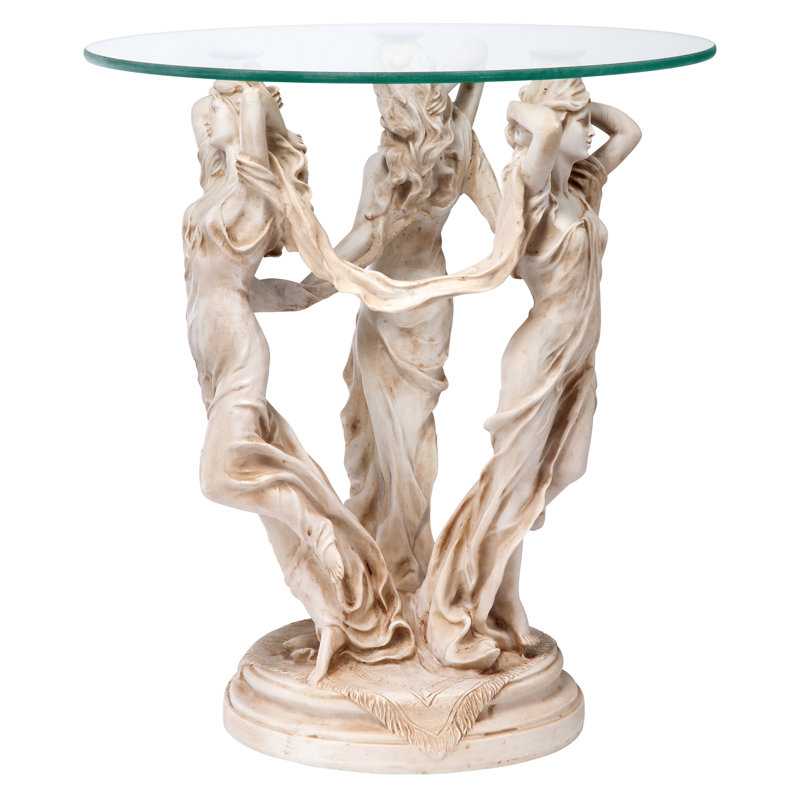 Astoria Grand Beldin Glass Top Figurine End Table & Reviews | Wayfair