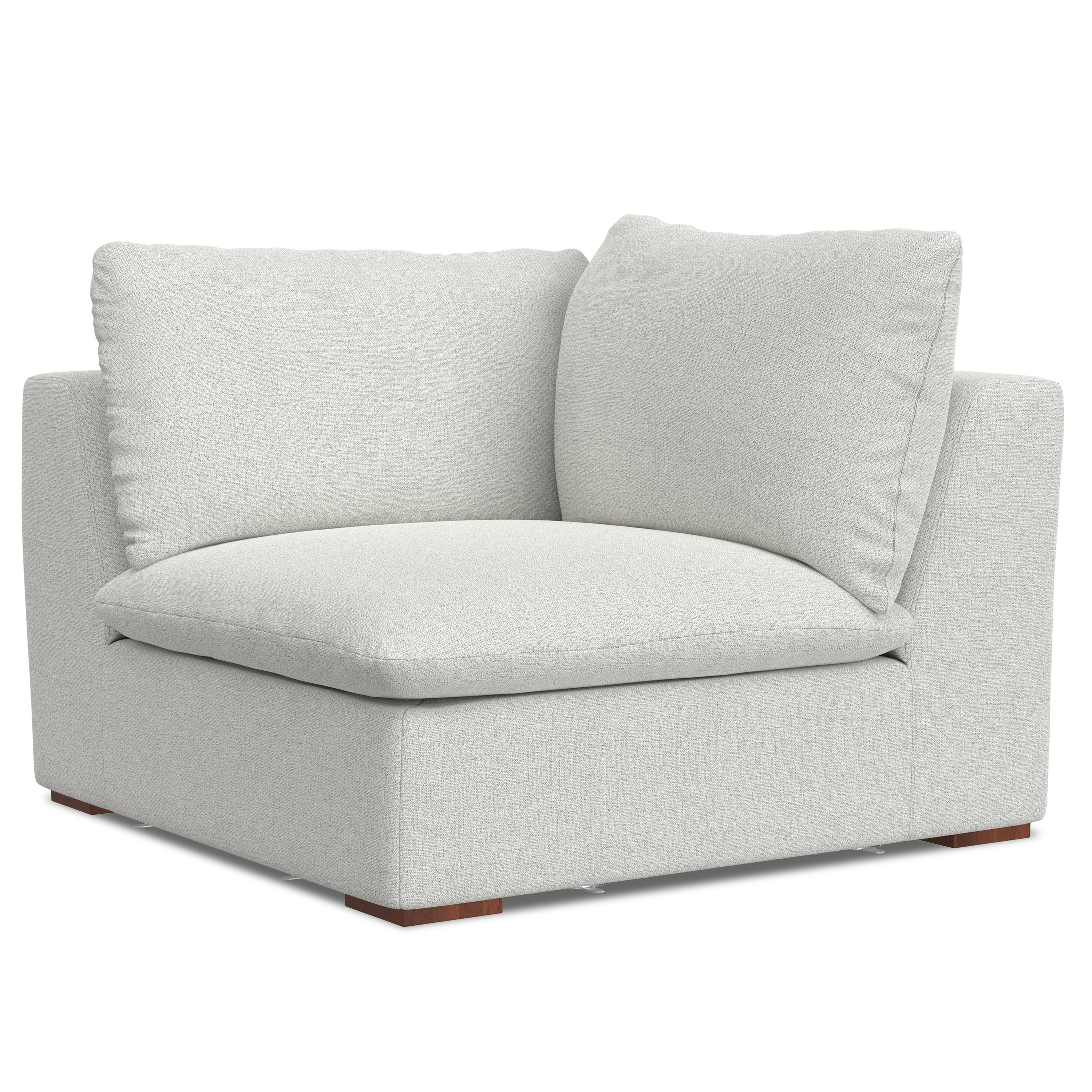 Simpli Home Jasmine Corner Sofa Module 44-inches Wide, Handcrafted Contemporary-Style Corner ...