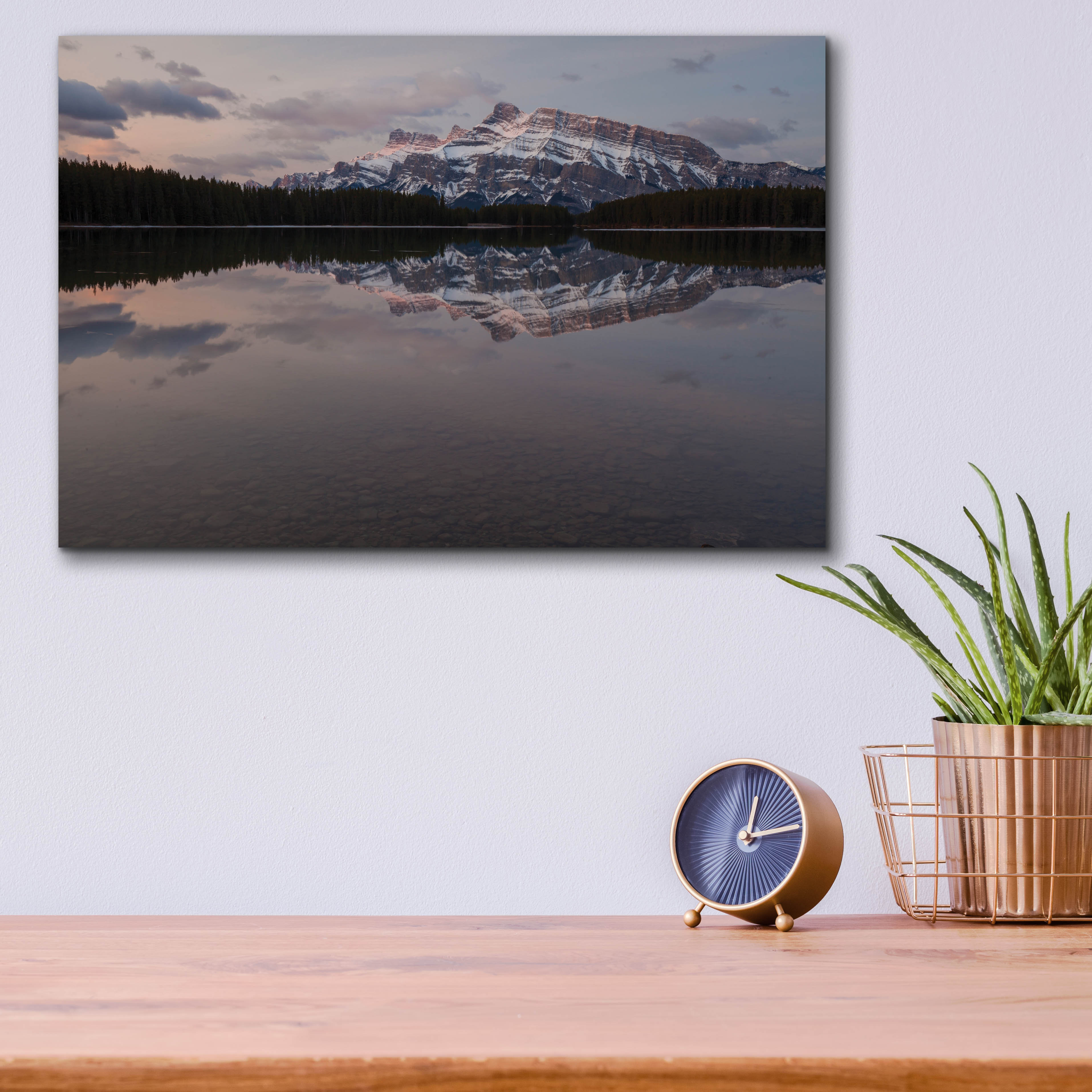 Ebern Designs 'Two Jack Lake 1' by Joe Reimer Photography, Acrylic ...