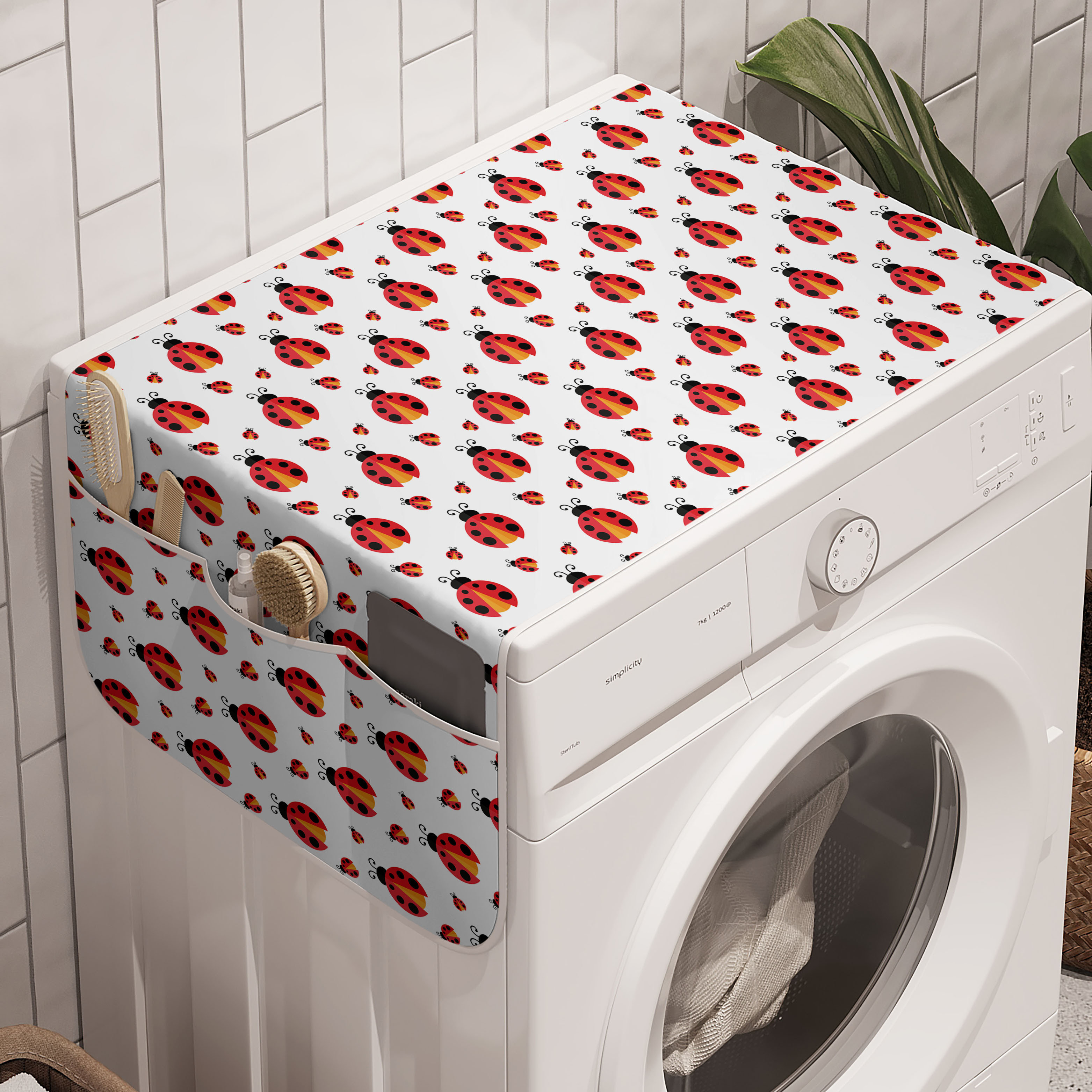 East Urban Home Ladybug Washing Machine Organizer Pack of 2 47" x 18.5 ...