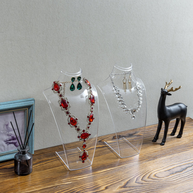 Rebrilliant 2 Piece Acrylic Necklace Jewelry Display Stand | Wayfair
