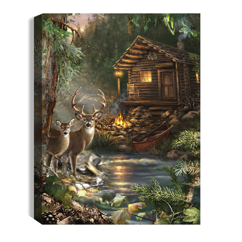 Millwood Pines Kinard - Deer Creek 8x6 Lighted Tabletop Canvas | Wayfair