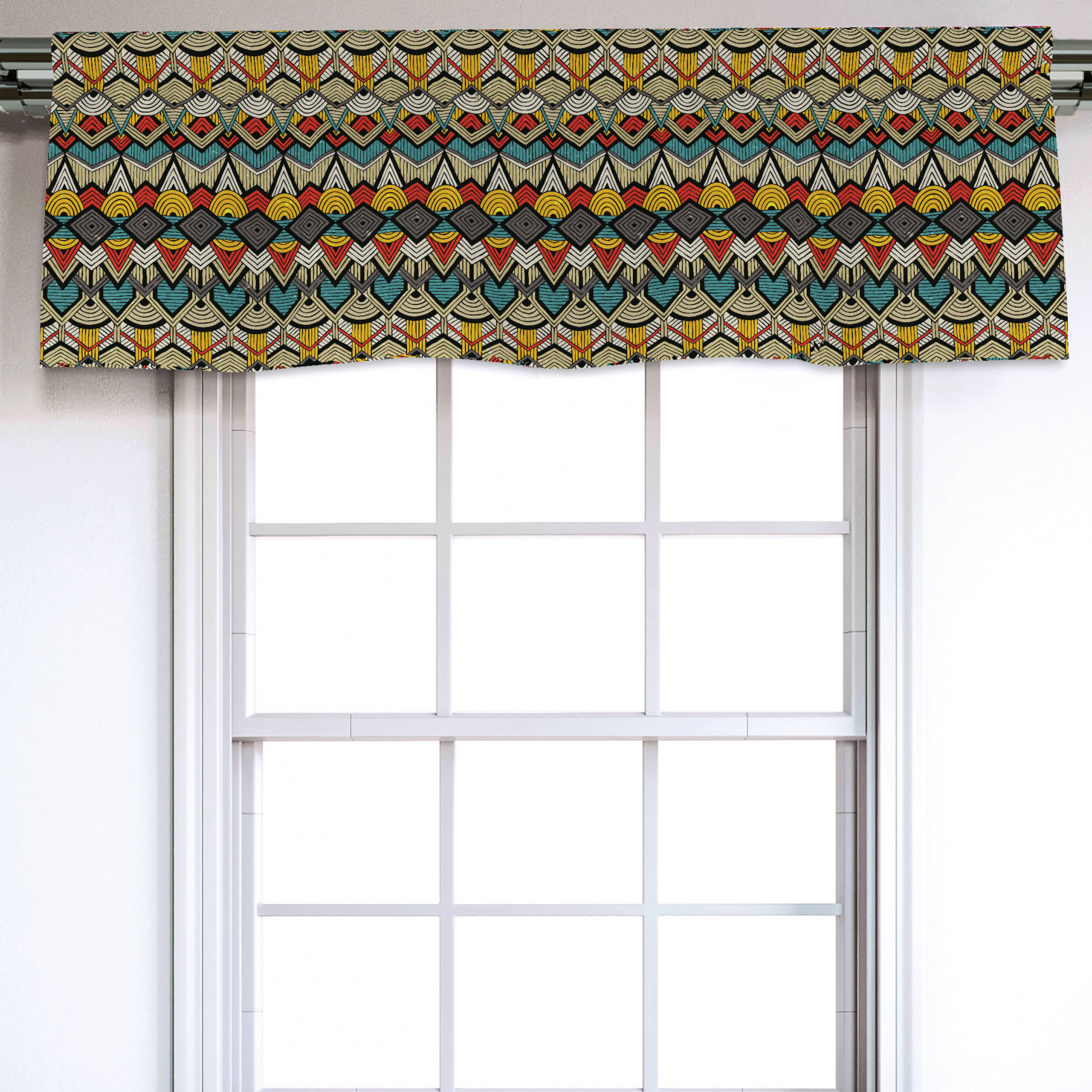 East Urban Home African 54" Window Valance | Wayfair