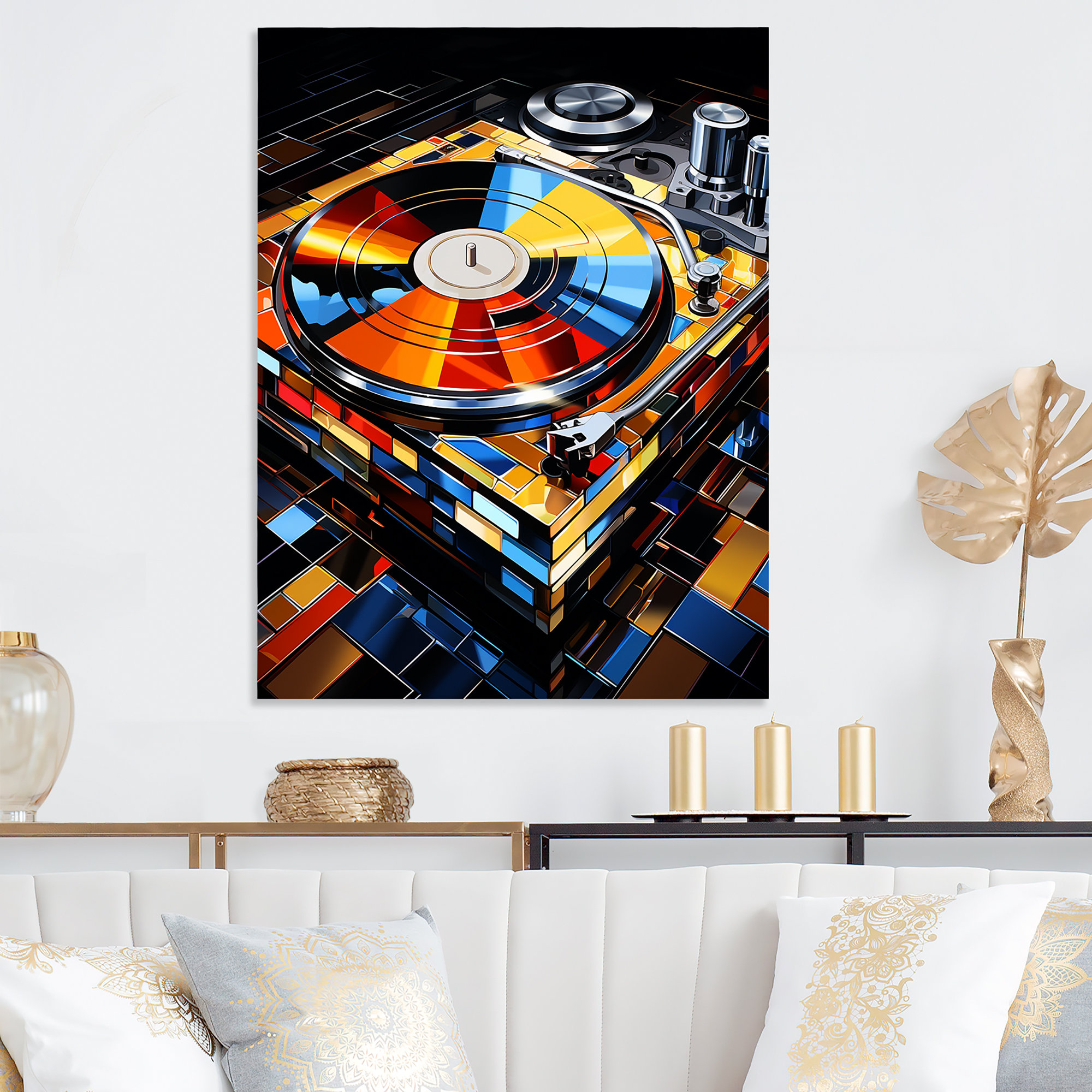 Lark Manor™ Colorful Jazz Vinyl Melodies - Vinyl Records Metal Wall Art ...