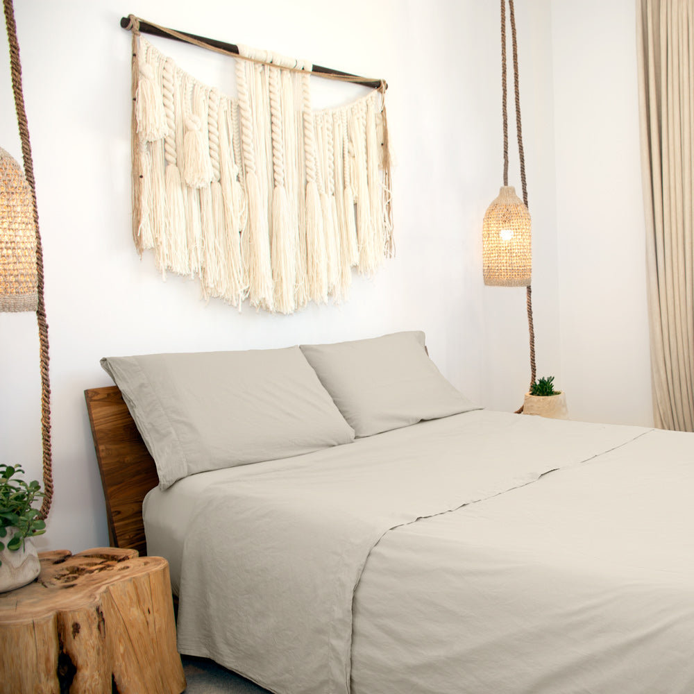 Jennifer Adams Home Relaxed Long-Staple Garment-Washed Cotton 4pc ...