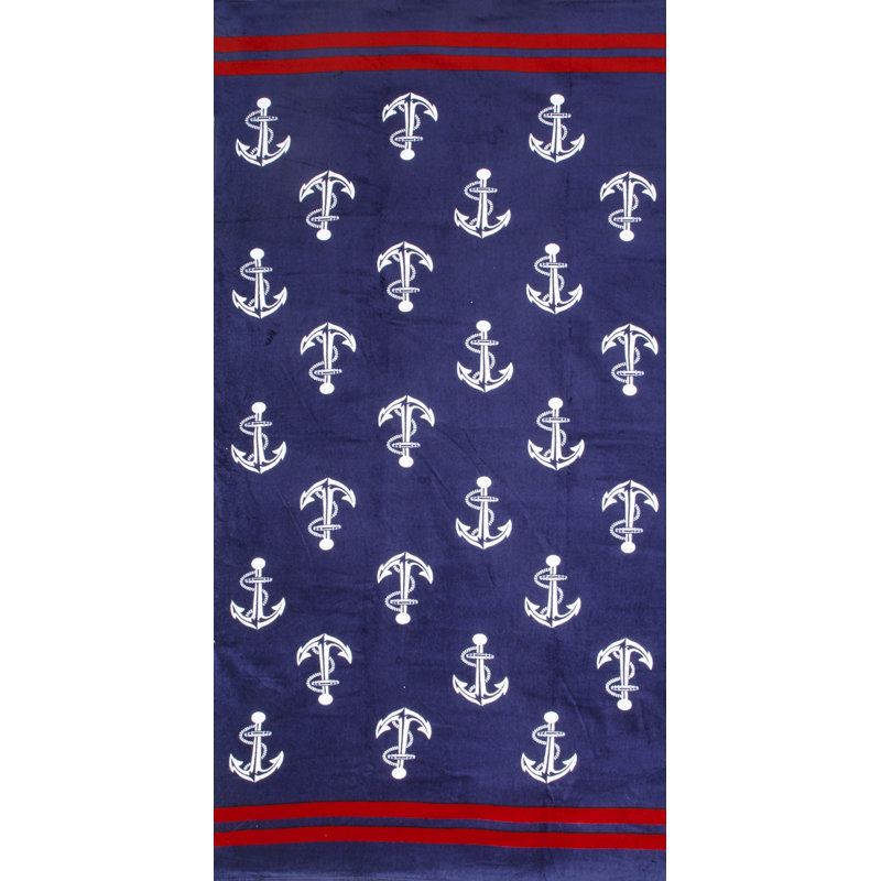 Longshore Tides Violetta Anchors 100% Cotton Beach Towel & Reviews ...