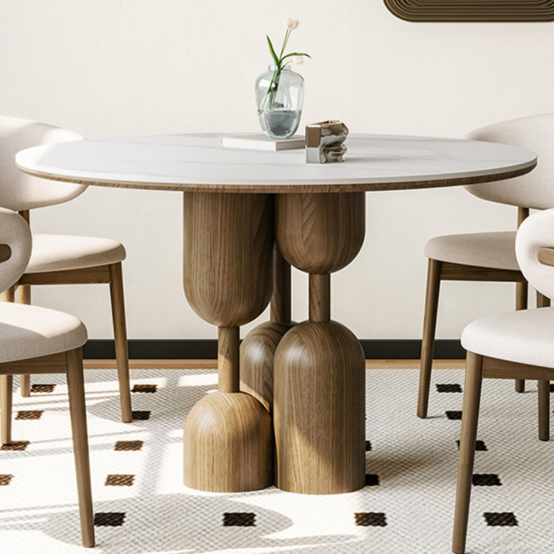 LABAORRY Retro simple home round dining table sets | Wayfair