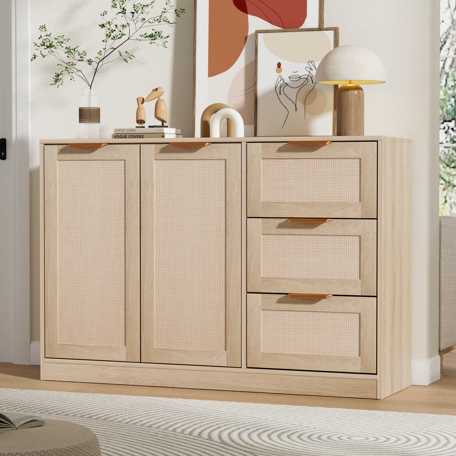 Bay Isle Home™ Sideboard Buffets Cabinet Farmhouse Boho Buffet ...