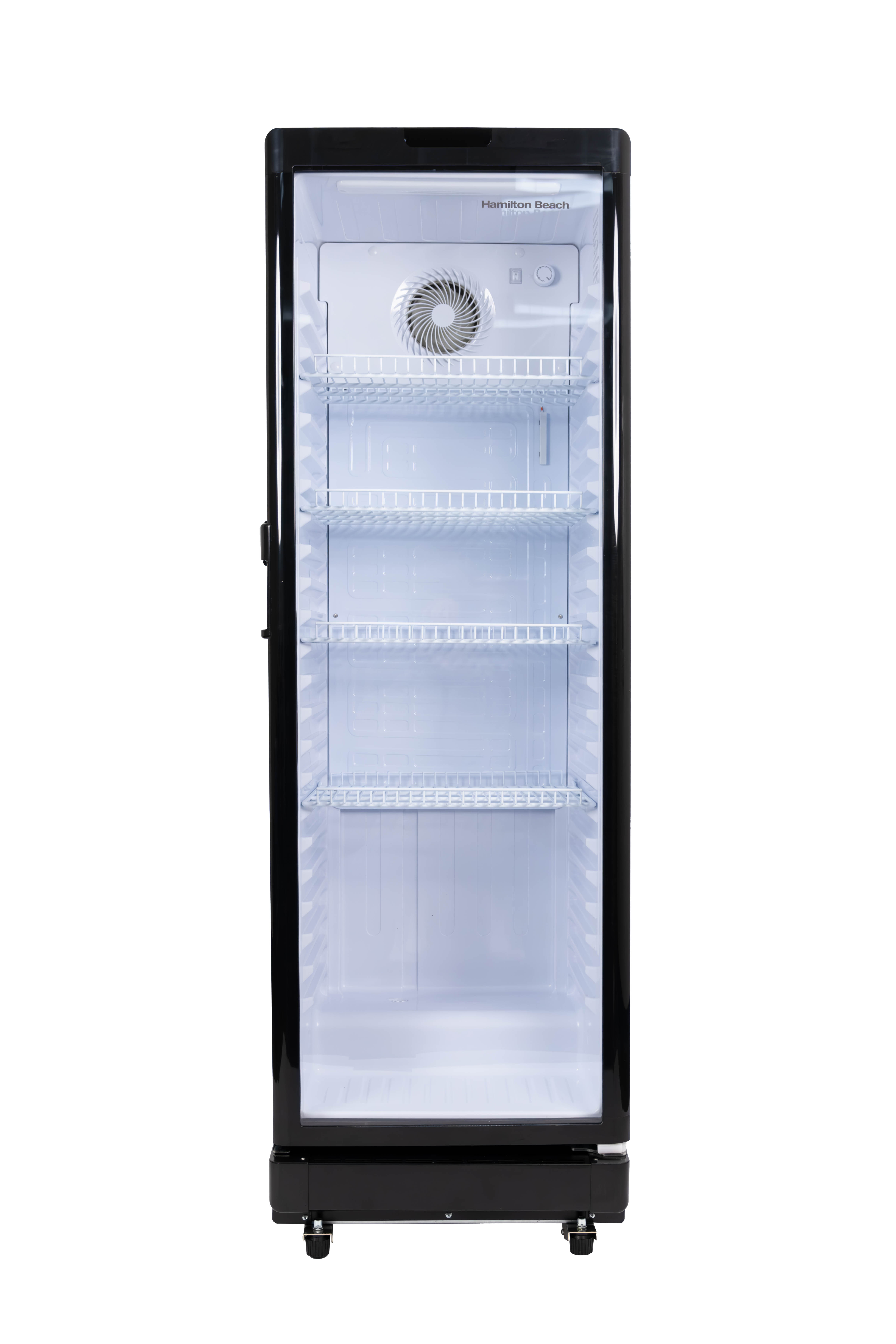 Hamilton Beach, 8.5 Cu.Ft. Commercial Glass Display Refrigerator, Black ...