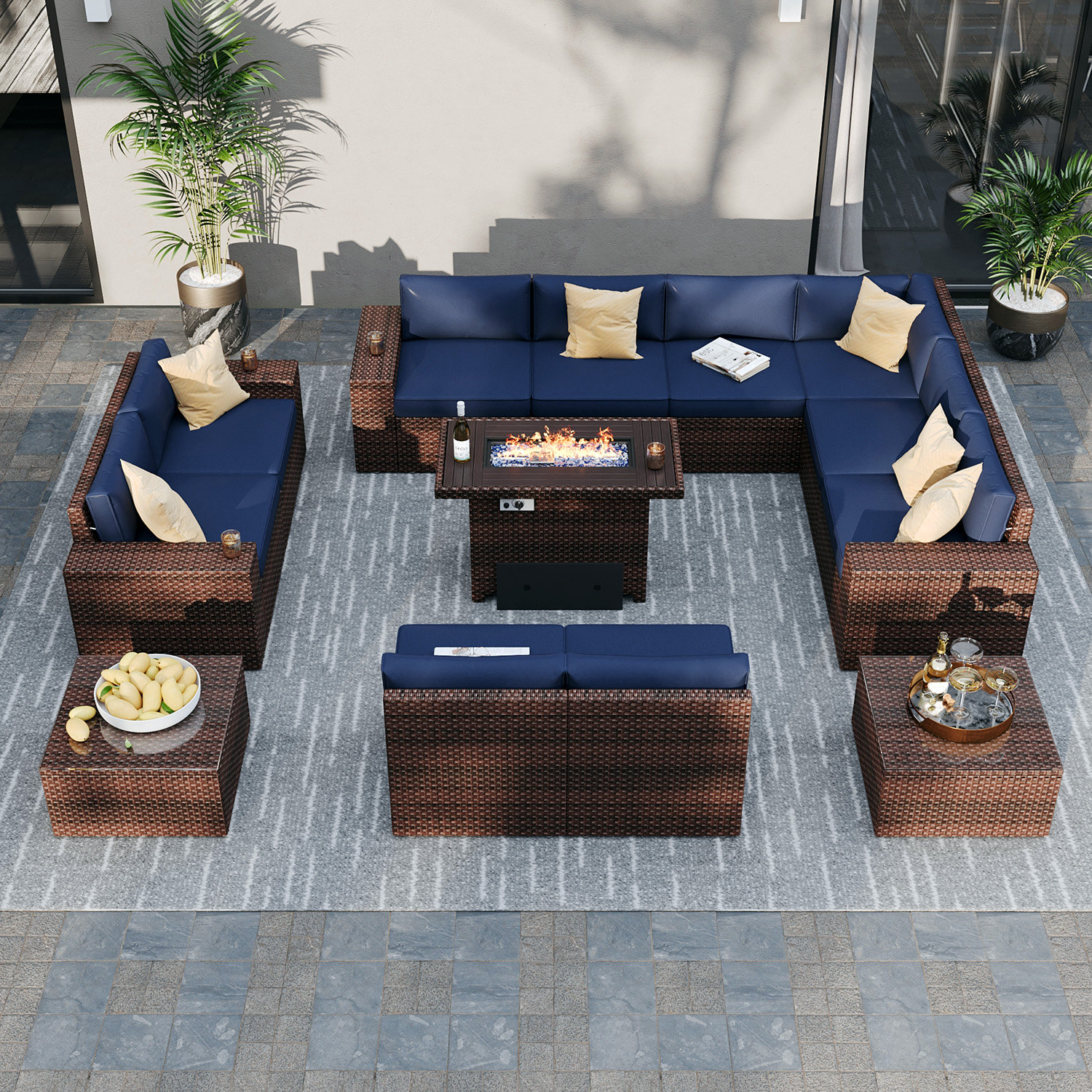 Latitude Run® 13 - Person Outdoor Seating Group With Cushions - Wayfair ...