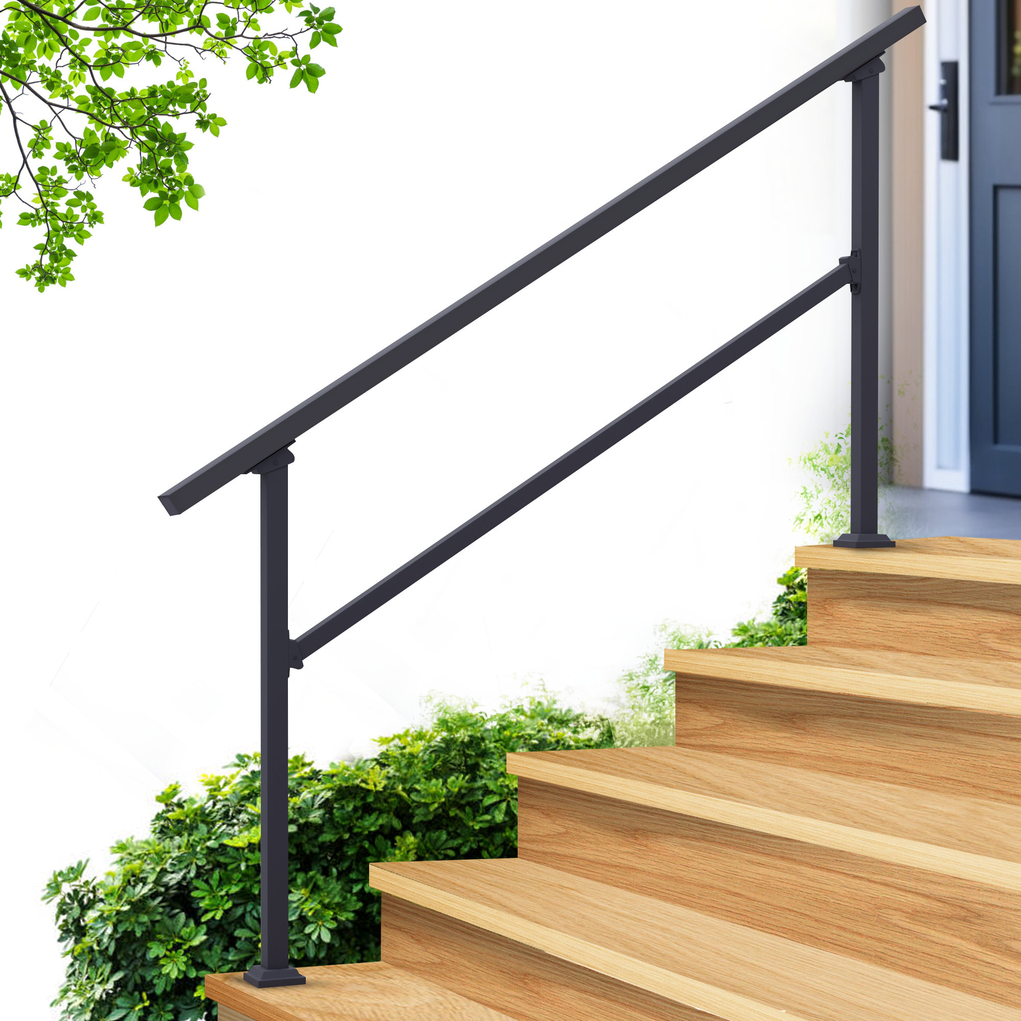 CR Home Hand Rails for Outdoor Steps for Porch, Deck, & Balcony Railing ...
