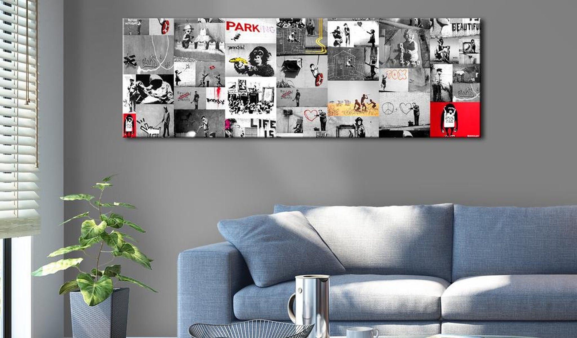 Latitude Run® Lillybeth Banksy Street Crimes On Canvas 5 Pieces Print ...