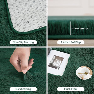 Mercer41 Rectangle Kiyohiko Commercial Use Area Rug with Non-Slip ...