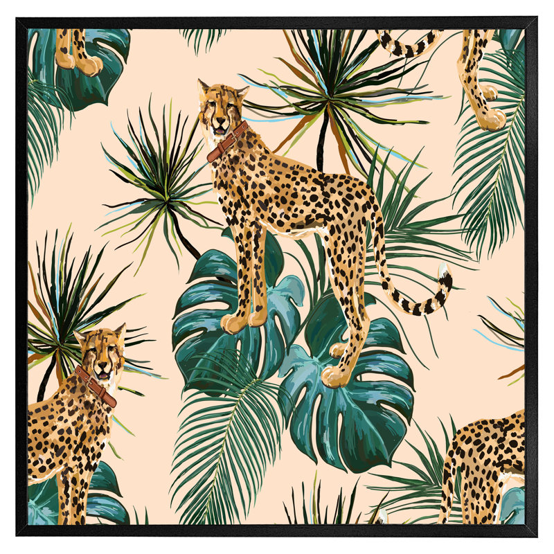 Bay Isle Home Krumholz Tropical Cheetah - Single Picture Frame Art ...