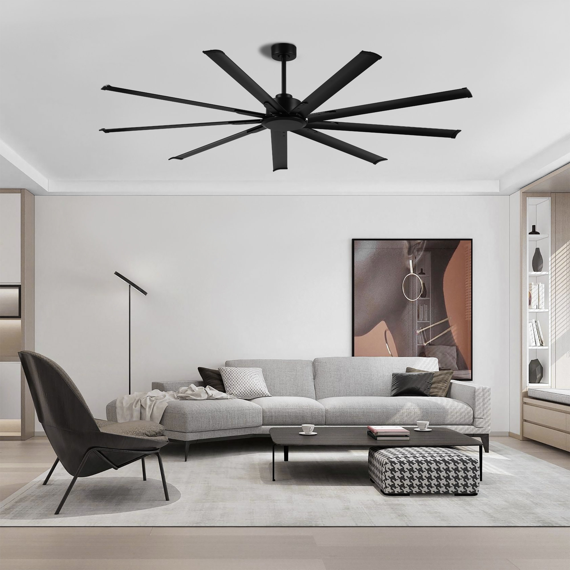 Wade Logan® Ayodele 84-inch 9-Blades Indoor Ceiling Fan with Remote ...
