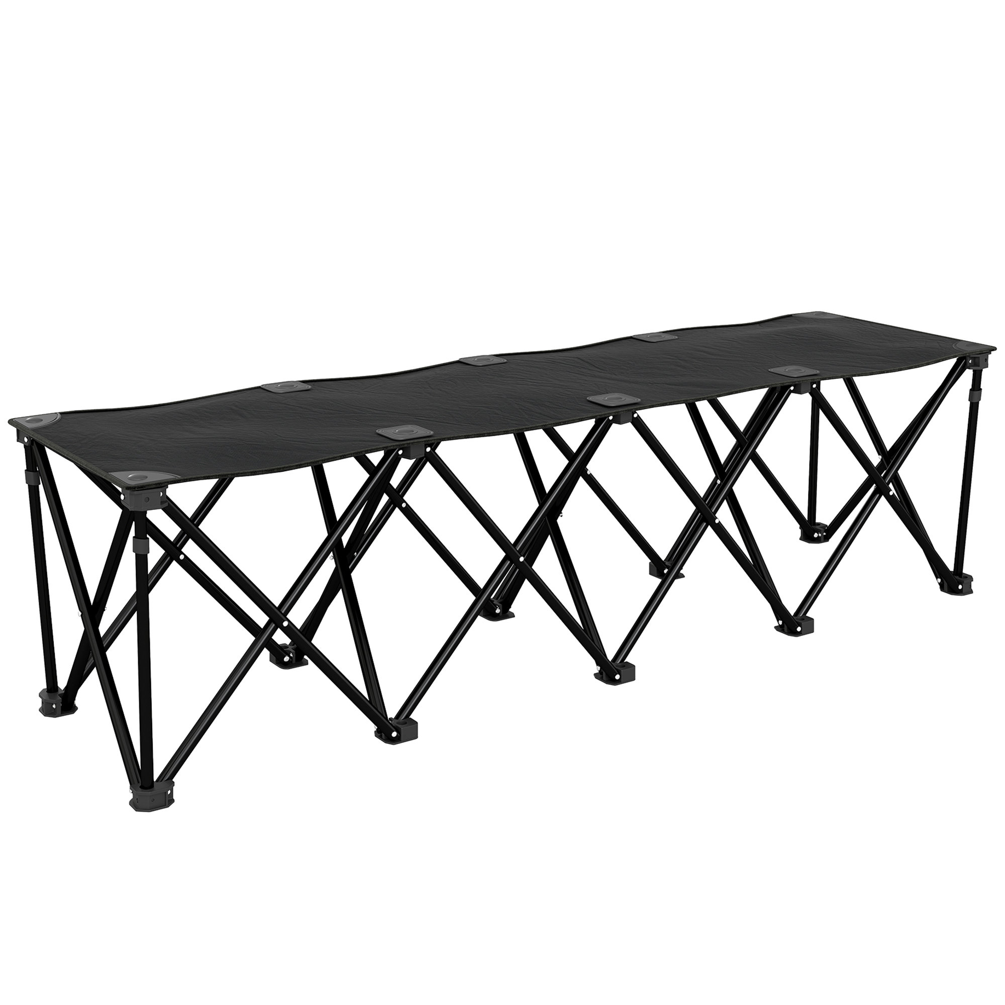 Ivy Bronx 4-Seater Folding Team Sports Sideline Bench, Folding Bench ...