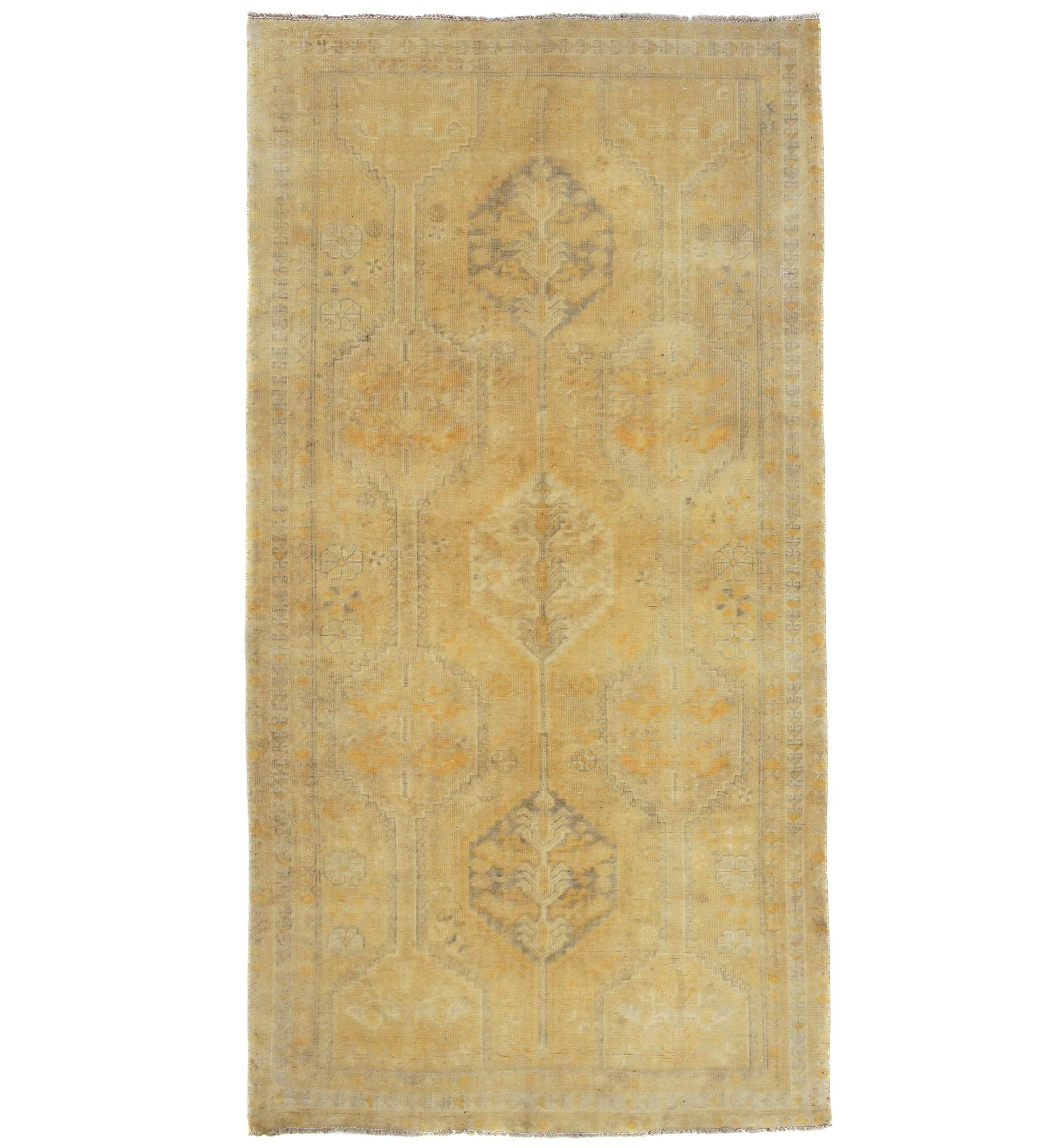 ADMINRUGS One-of-a-Kind Muted Beige Tribal 5X9 Oriental Area Rug | Wayfair