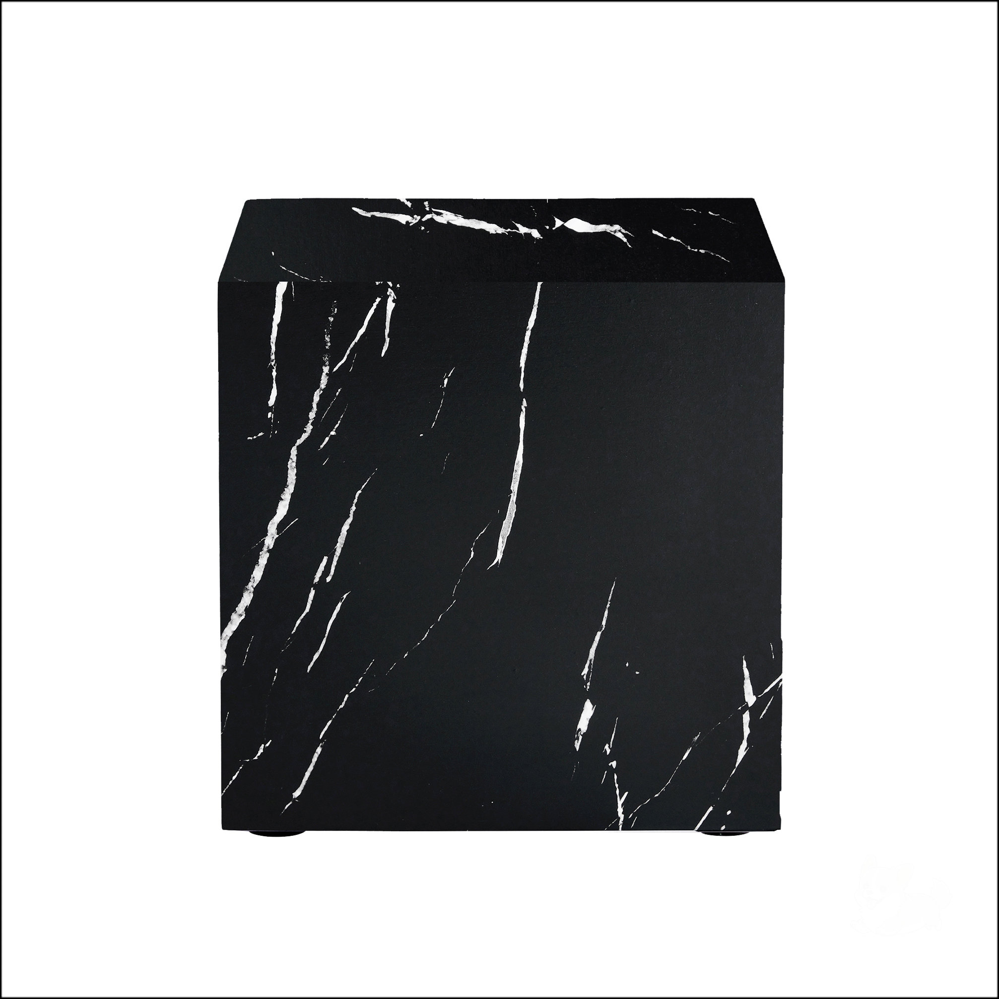 Ebern Designs Black Marble Texture MDF Coffee Table | Wayfair