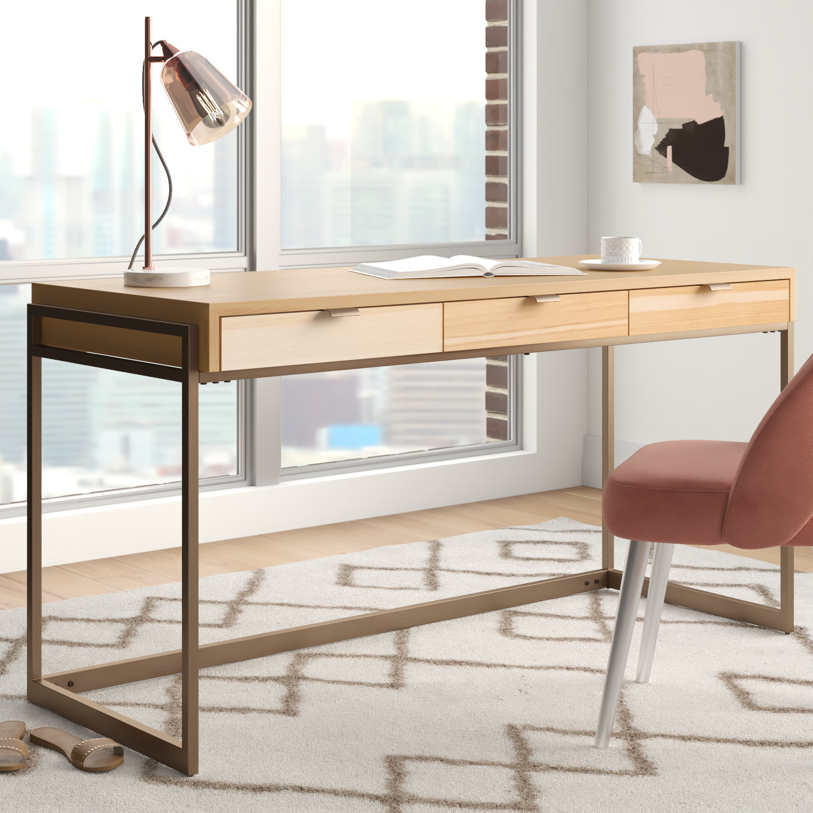 Wade Logan Ariquer Solid Wood Writing Desk & Reviews - Wayfair Canada