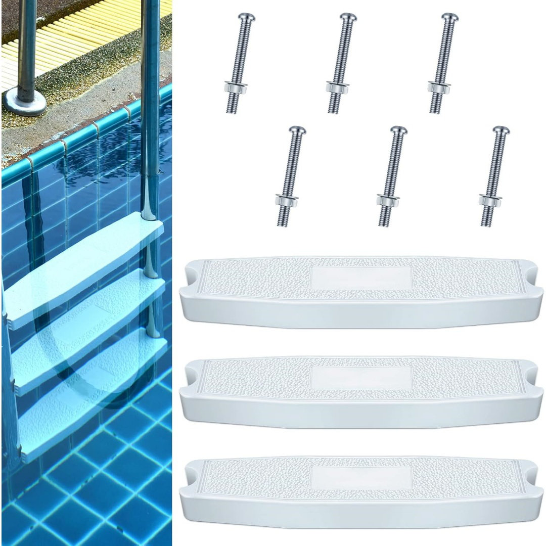 DESIGN SHOP BY SHELL 3 Set 18 Inches Pool Ladder Steps Universal ...
