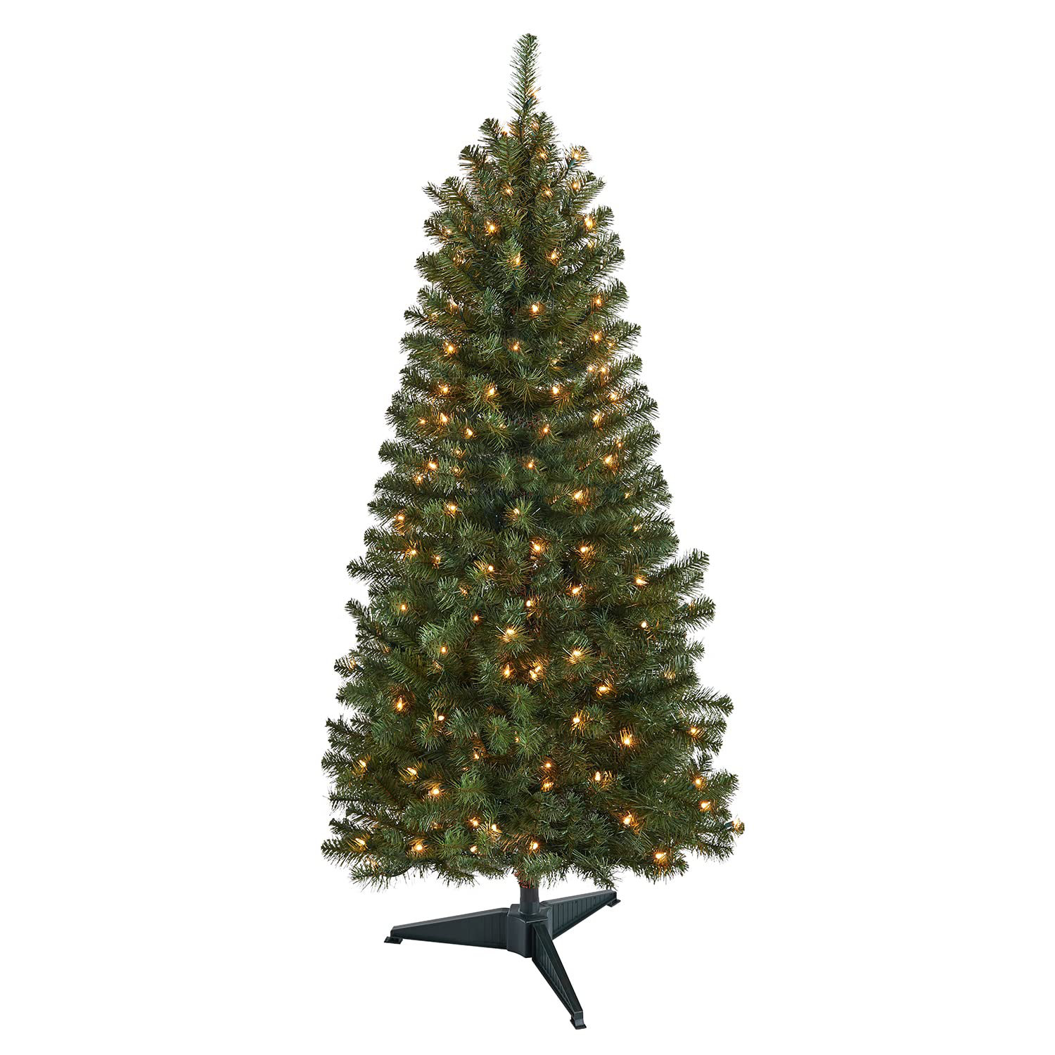 The Holiday Aisle® New 5Ft Christmas Tree Pre-Lighted Artificial ...