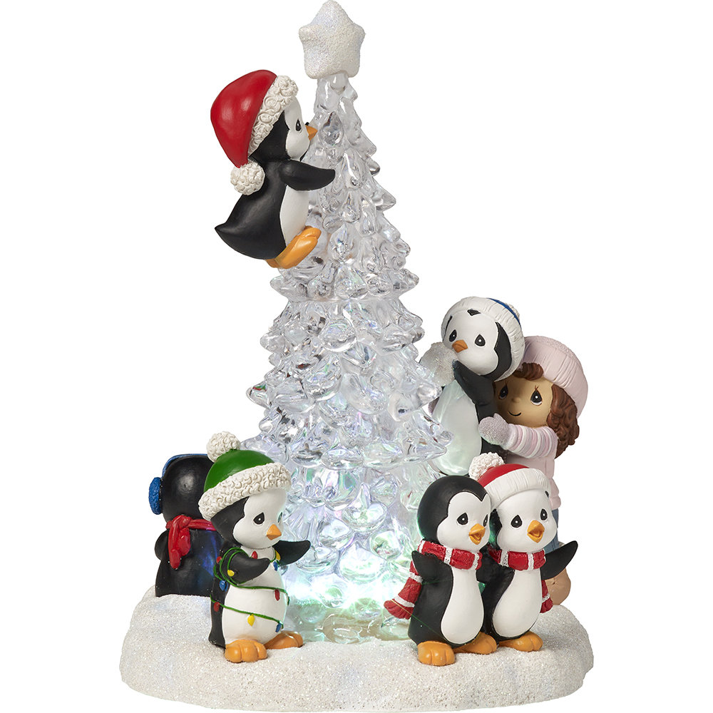 Precious Moments Tree-mendous Fun Lighted Penguin Christmas Tree ...