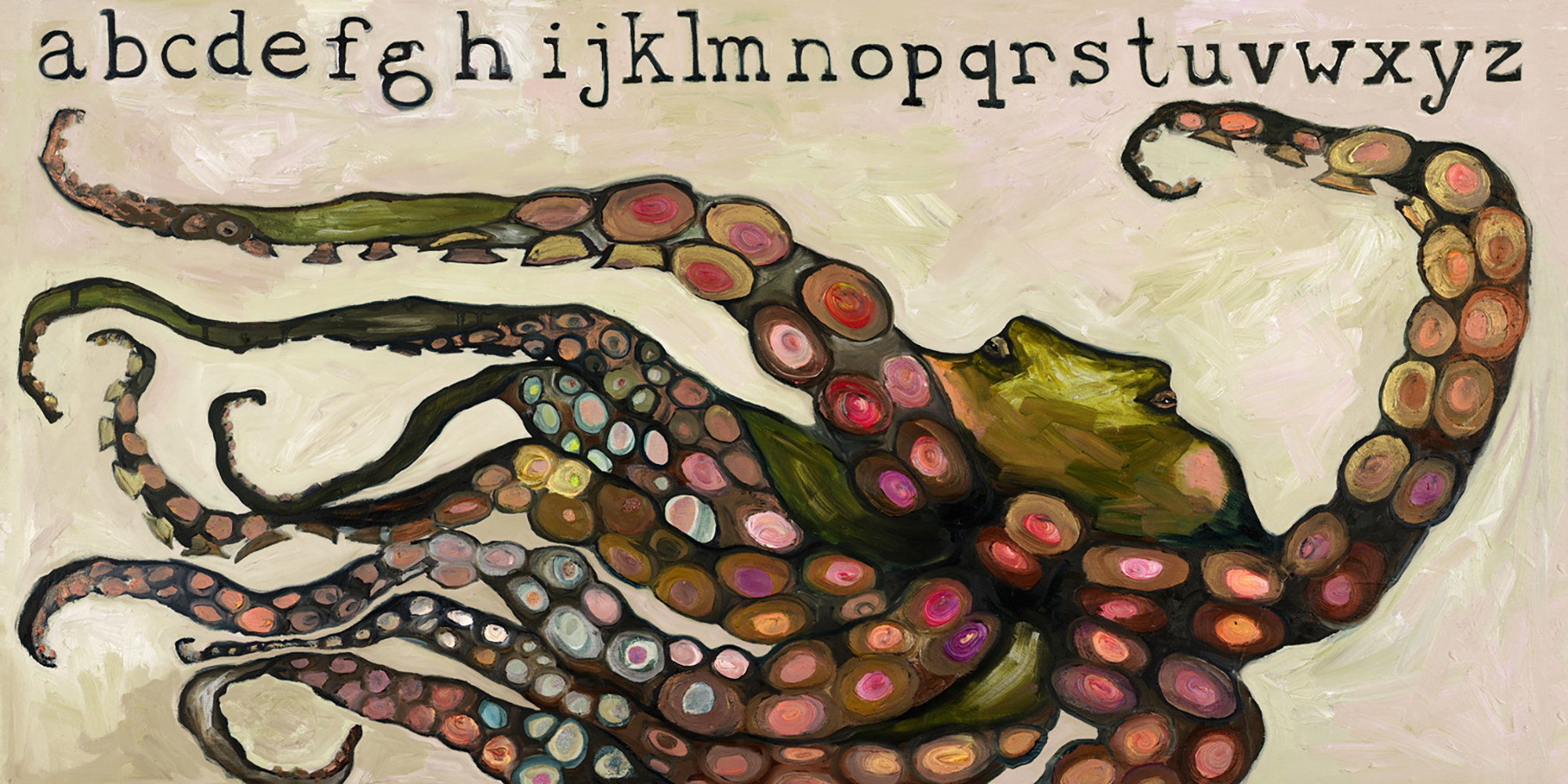 GreenBox Art 'Octopus Alphabet' - Wrapped Canvas Print on Canvas ...