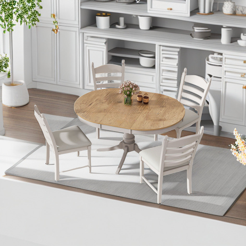 August Grove® Cadon Oval 58'' L x 42'' W Dining Set | Wayfair