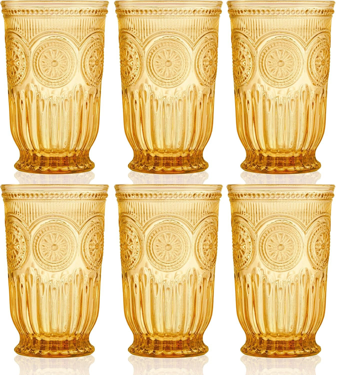 Bungalow Rose The glassware set of 6 highball drinking glasses ...