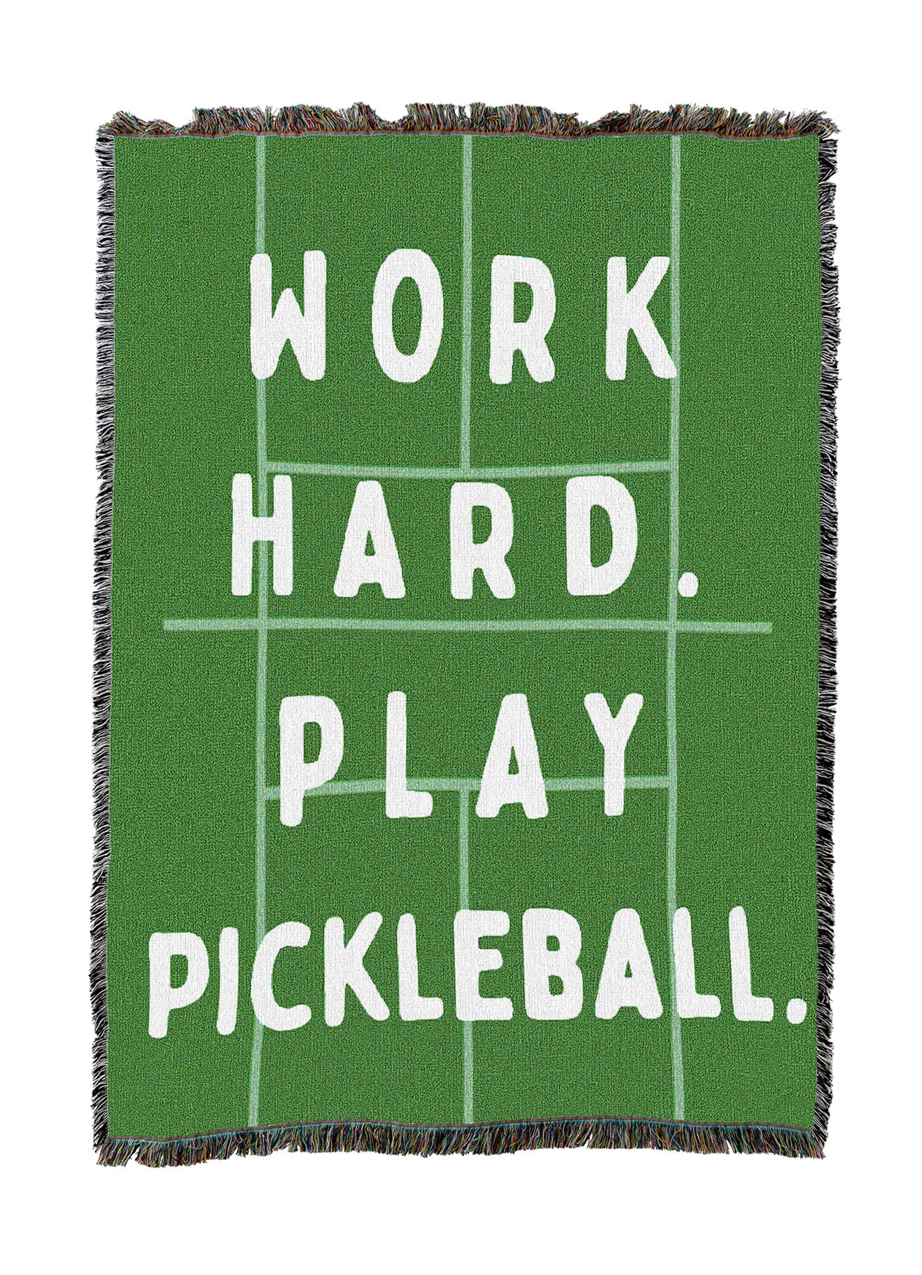 Pure Country Weavers Work Hard Play Pickleball Medium Tapestry Throw ...