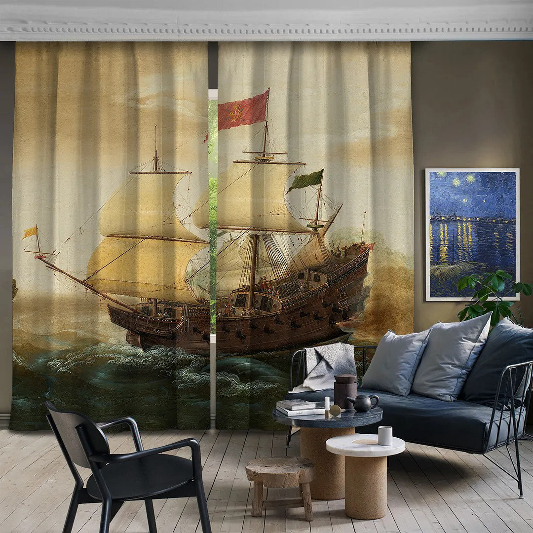 Lilijan Home & Curtain Naval Encounter between Dutch and Spanish ...