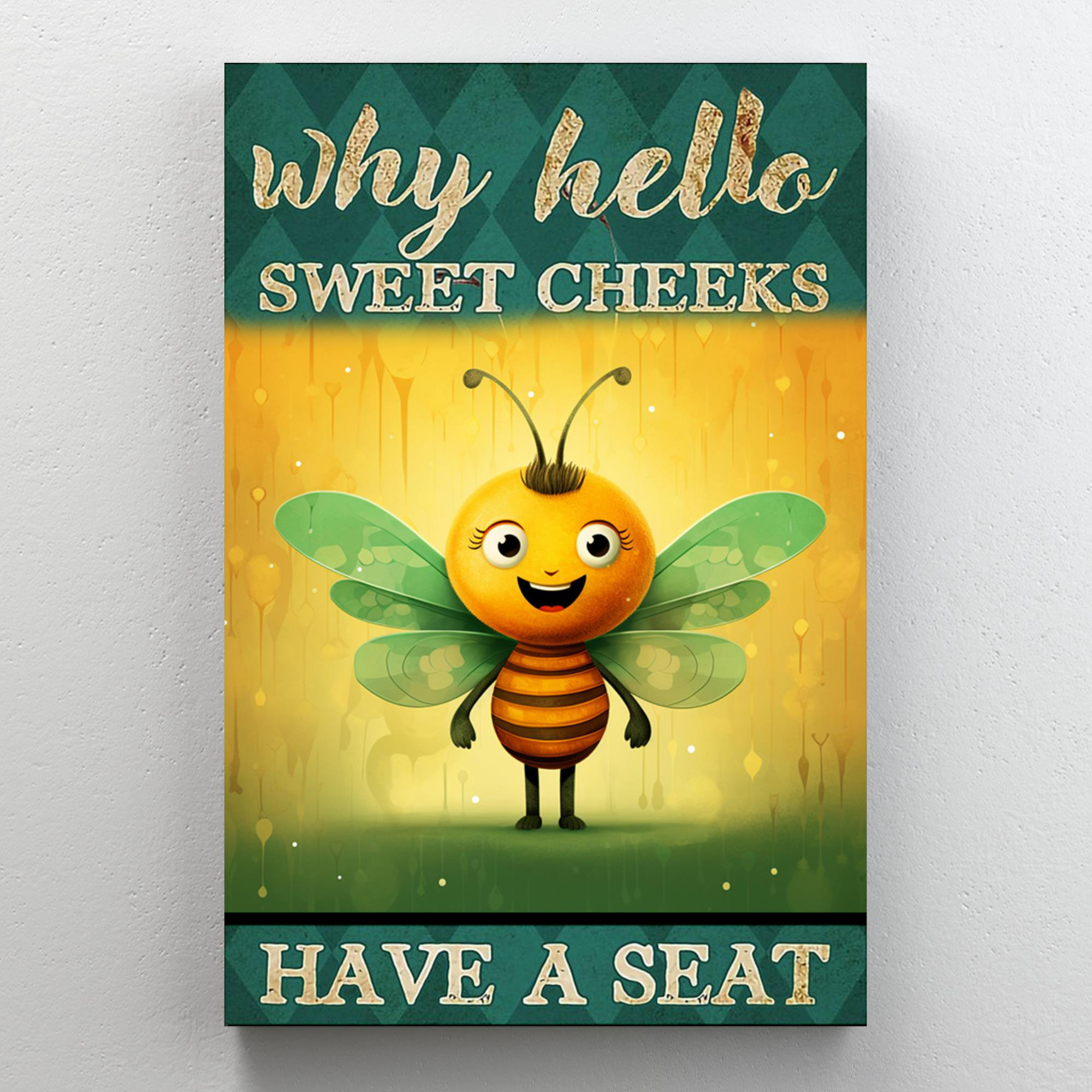 Trinx Jacarie Bee Why Hello Sweet Cheeks 1 - Rectangle Graphic Art ...