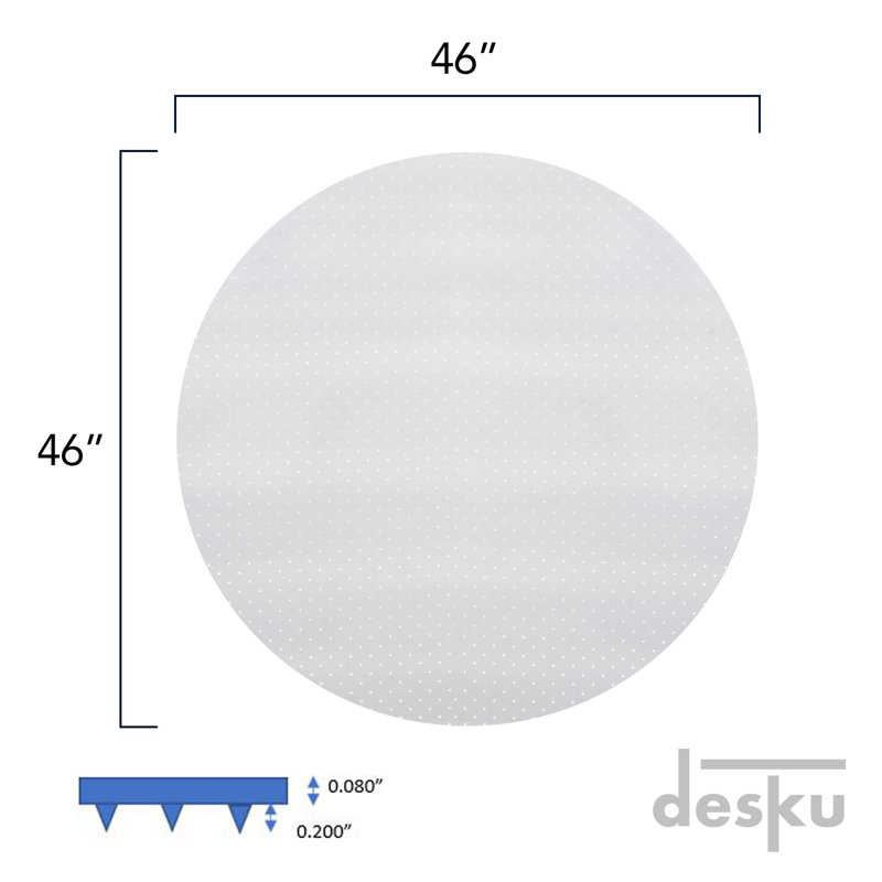 DESKU Low Pile Carpet Straight Round Chair Mat | Wayfair