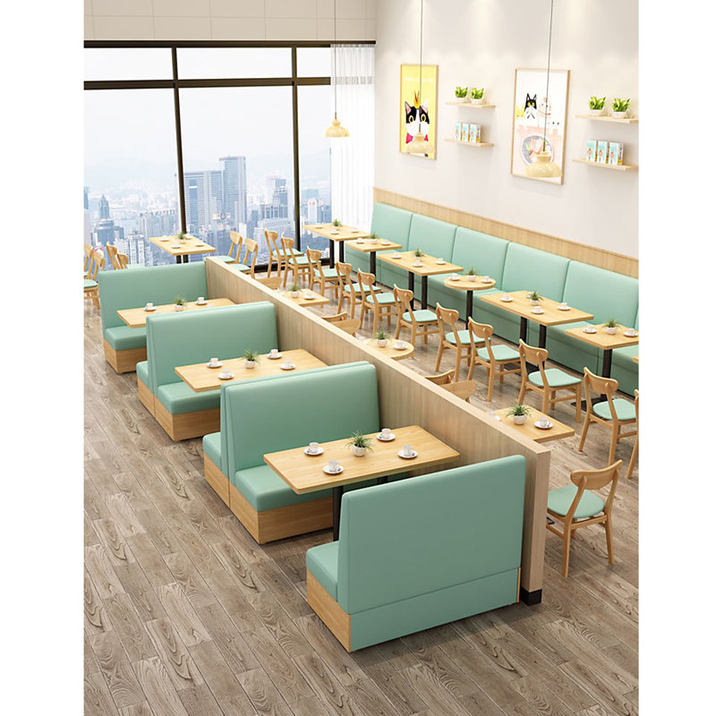 Visual card holder Simple Leisure Restaurant Cafe Upholstered Benches ...