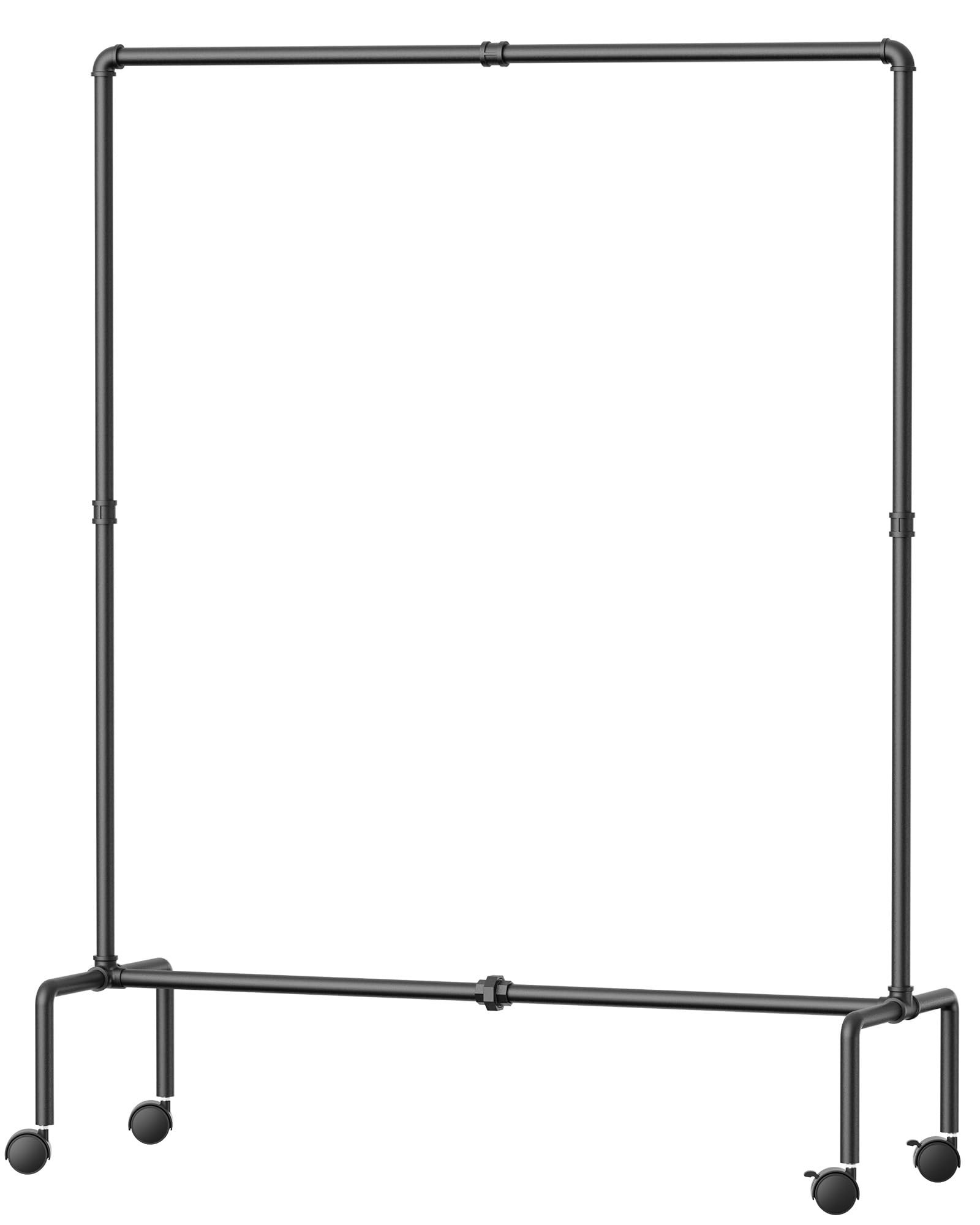 Rebrilliant Heavy-Duty Industrial Rolling Clothes Rack: Stable Matte ...