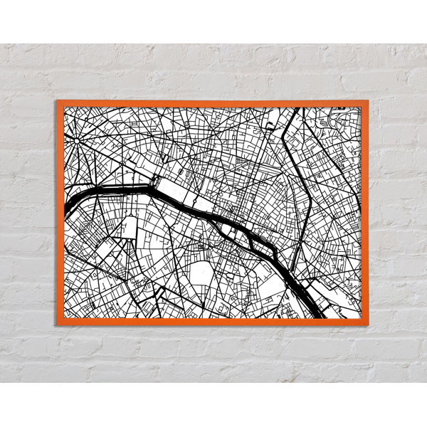 Williston Forge Alsa Map Of The City 3 Paris - Single Picture Frame Art ...
