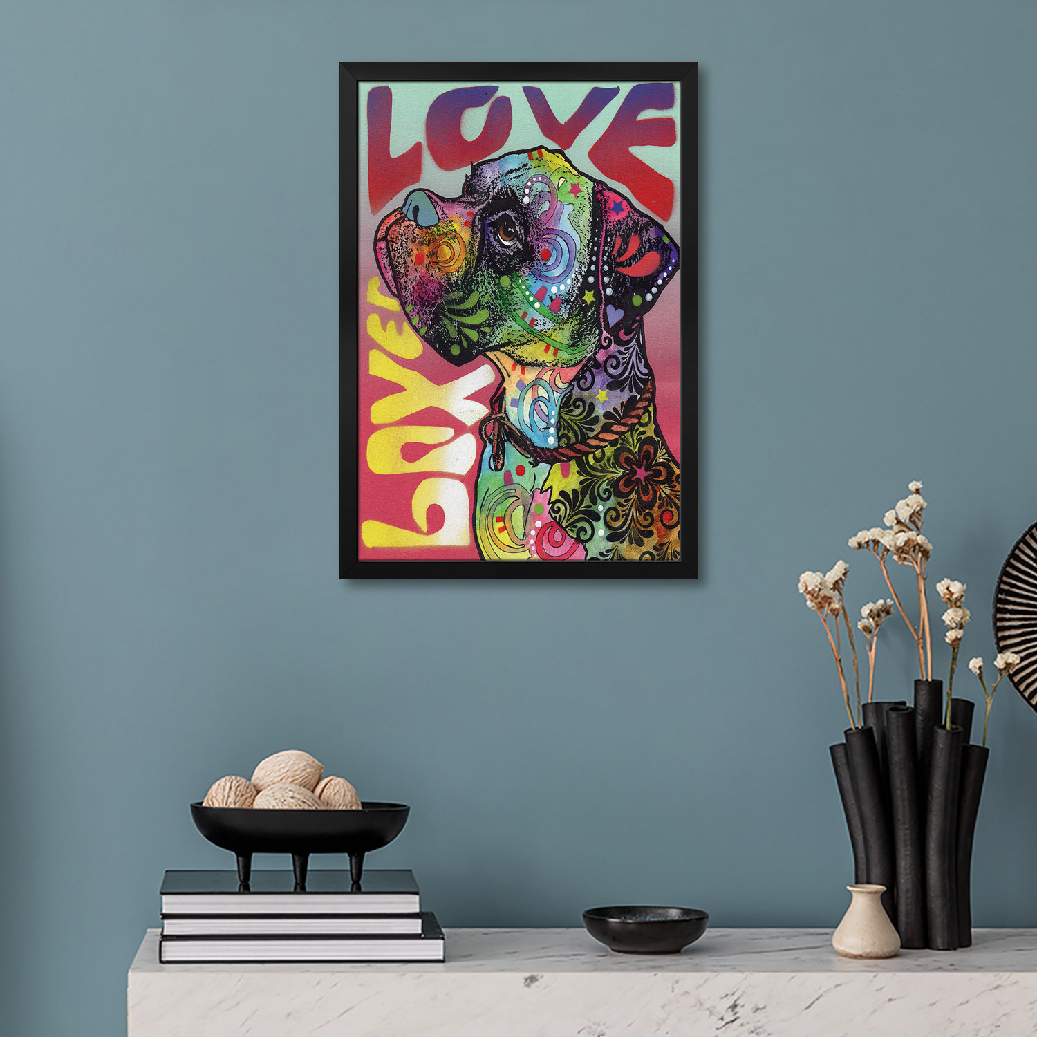 Dakota Fields Boxer Love Premium Framed Poster by Dean Russo | Wayfair