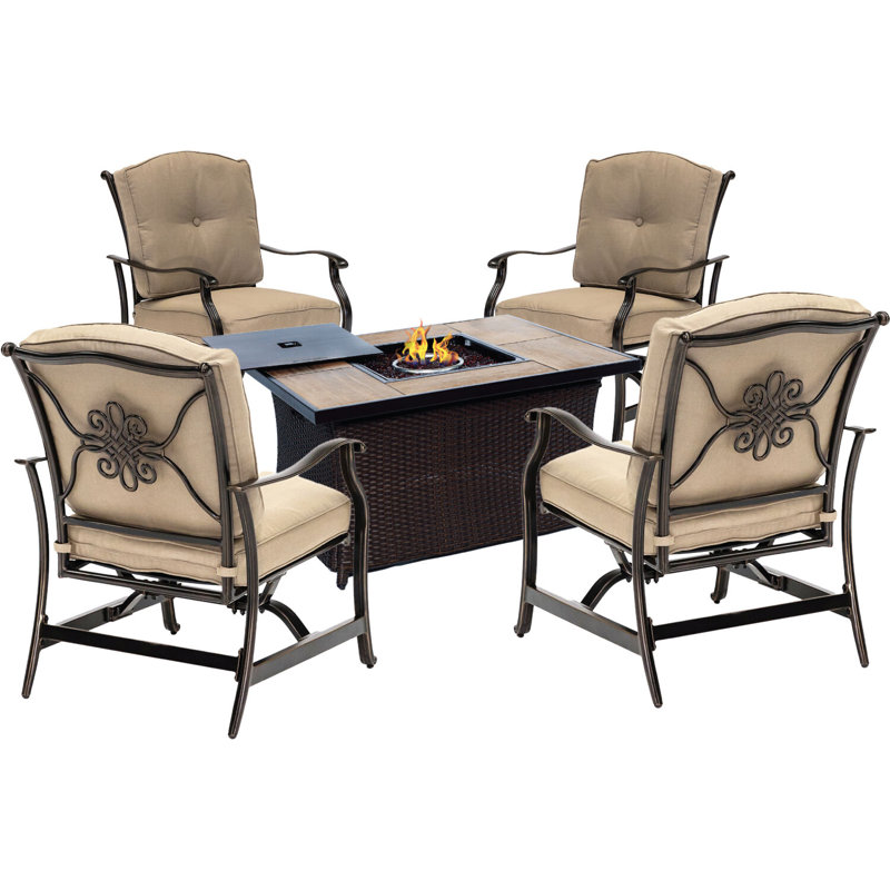 Alcott Hill® Cherette 4 - Person Outdoor Seating Group | Wayfair