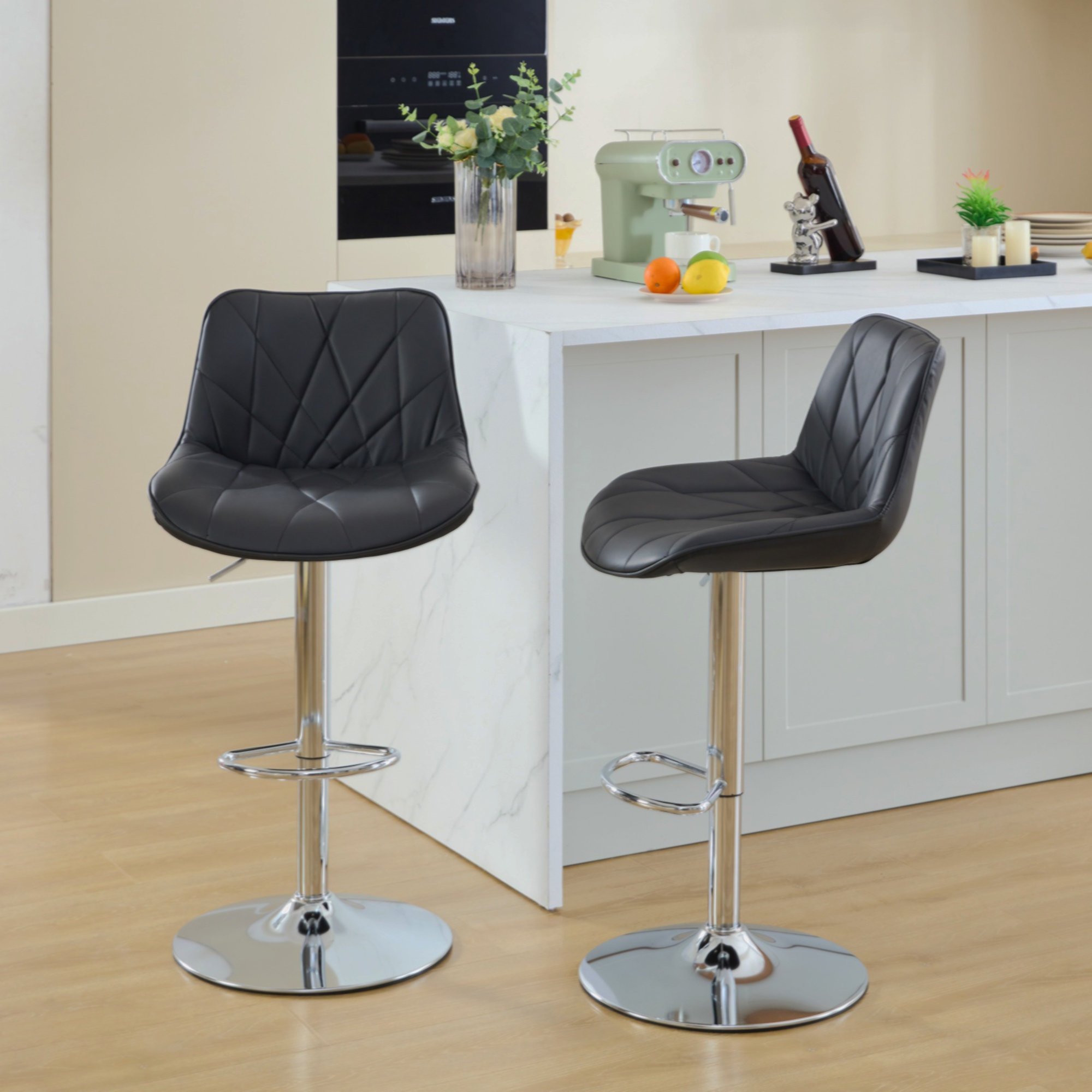 Ivy Bronx Counter Height Bar Stools Kitchen Island Barstools Adjustable ...