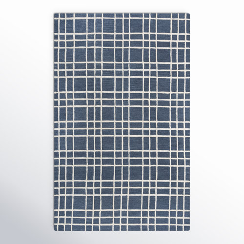 Alec Plaid Handmade Tufted Wool Blue Area Rug & Reviews | Joss & Main