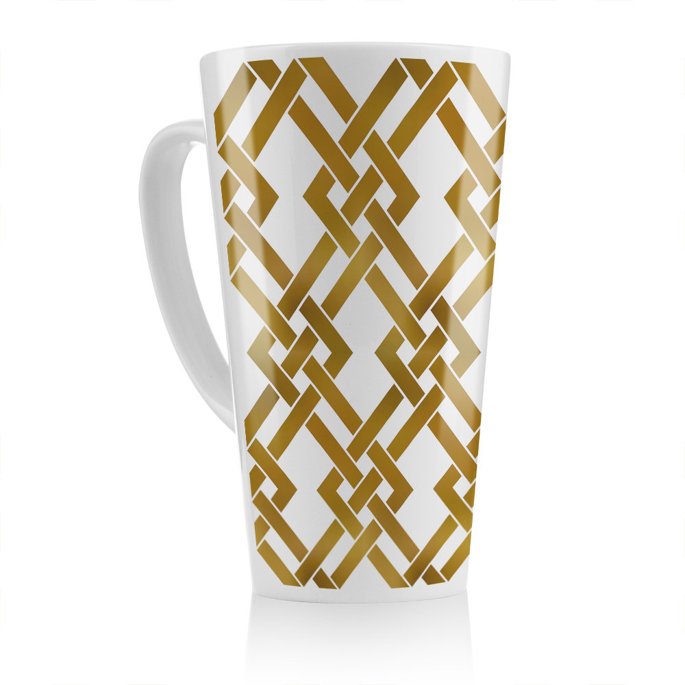 East Urban Home Geometric Chain Latte Mug | Wayfair.co.uk
