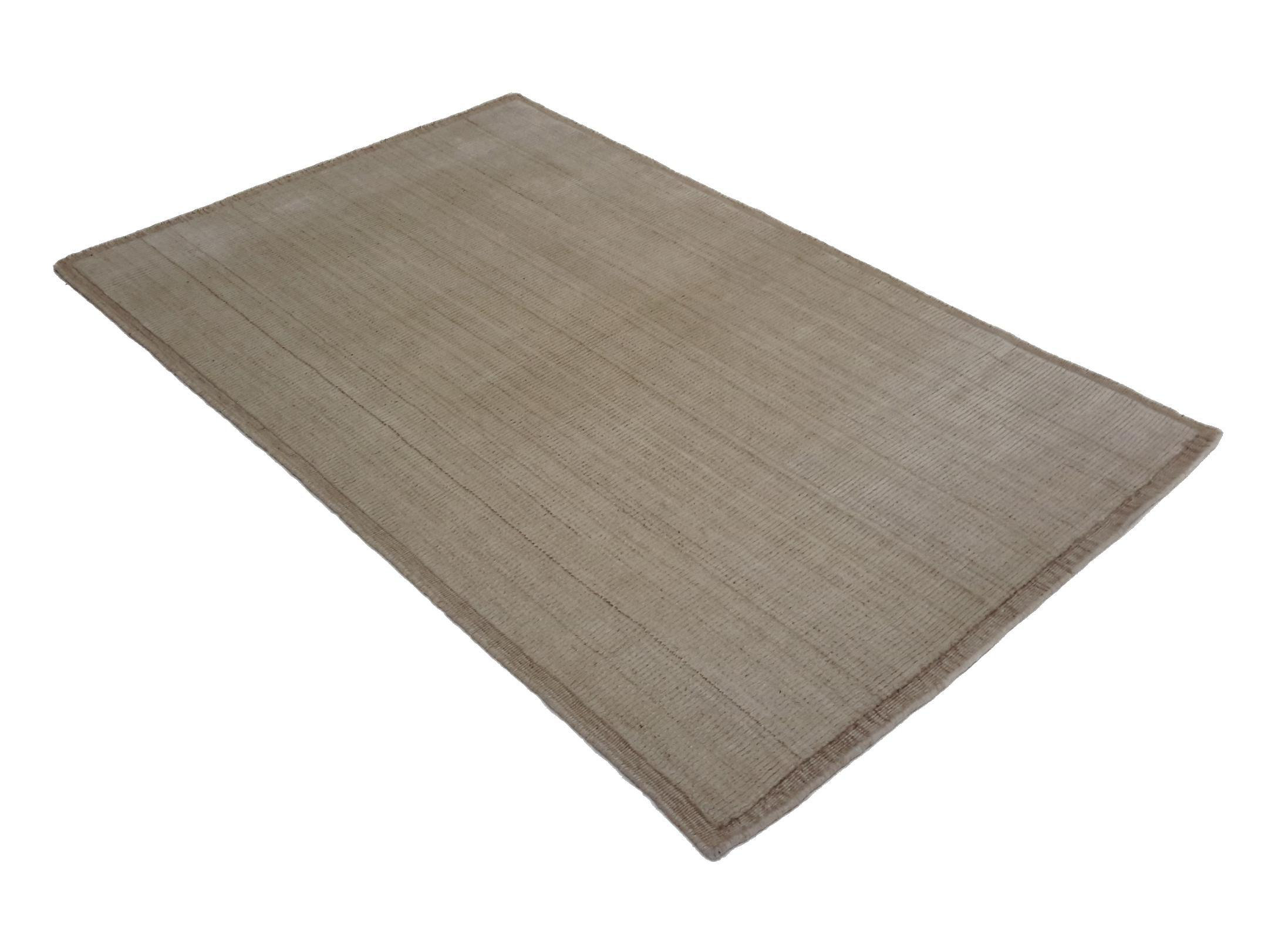 Isabelline Solid Color Handmade Rectangle 4' x 6' Wool/Cotton Area Rug ...