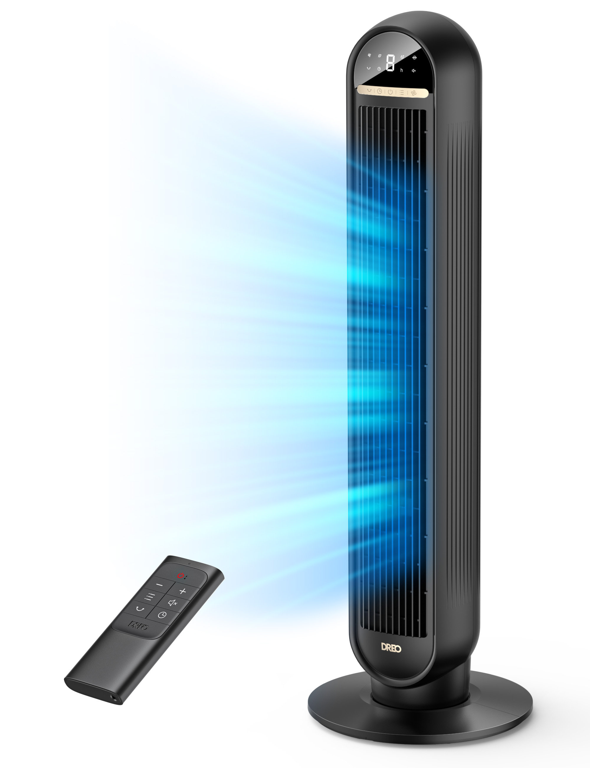 Dreo Tower Fans for Home, 36" Standing Floor Fan with Remote, 90 ...