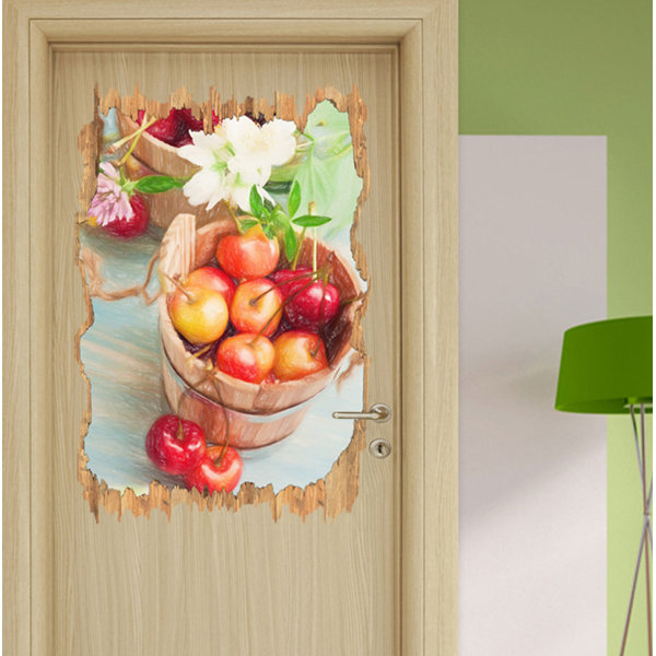 East Urban Home Wandtattoo Eimer mit Kirschen | Wayfair.de