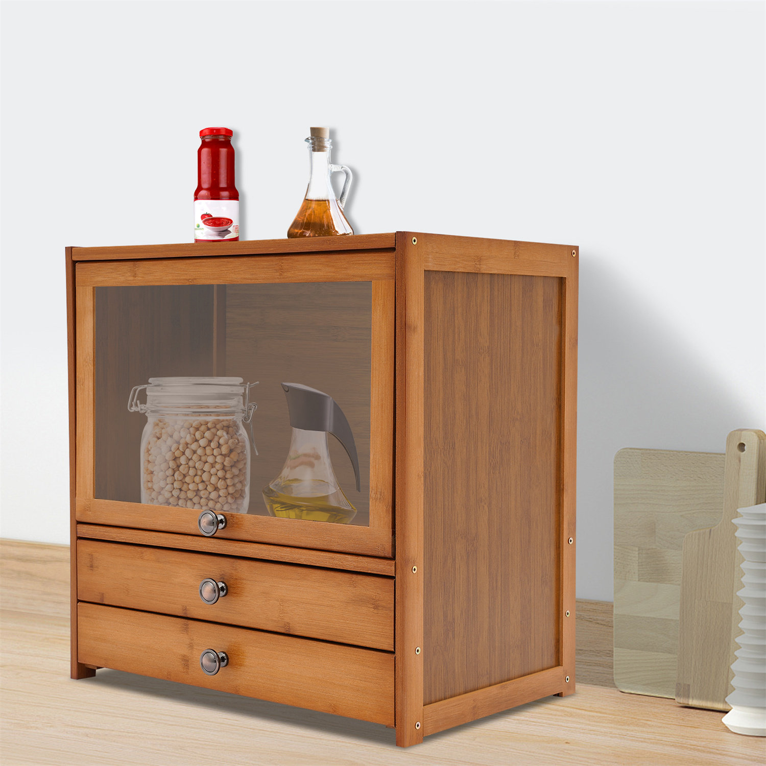 Winston Porter Storage Cabinet With 2 Drawers | Wayfair