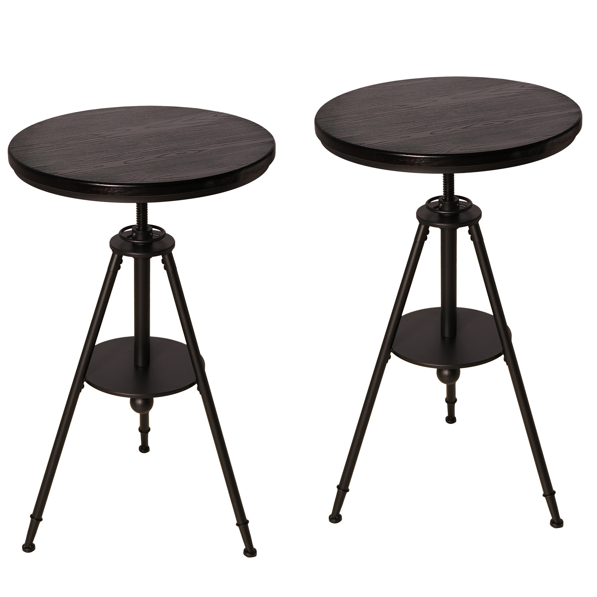 Williston Forge Set Of 2,Industrial Bistro Table Vintage Cafe Table ...