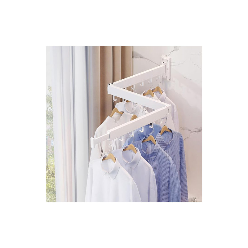 Rebrilliant Aluminum Wall-Mounted Drying Rack | Wayfair
